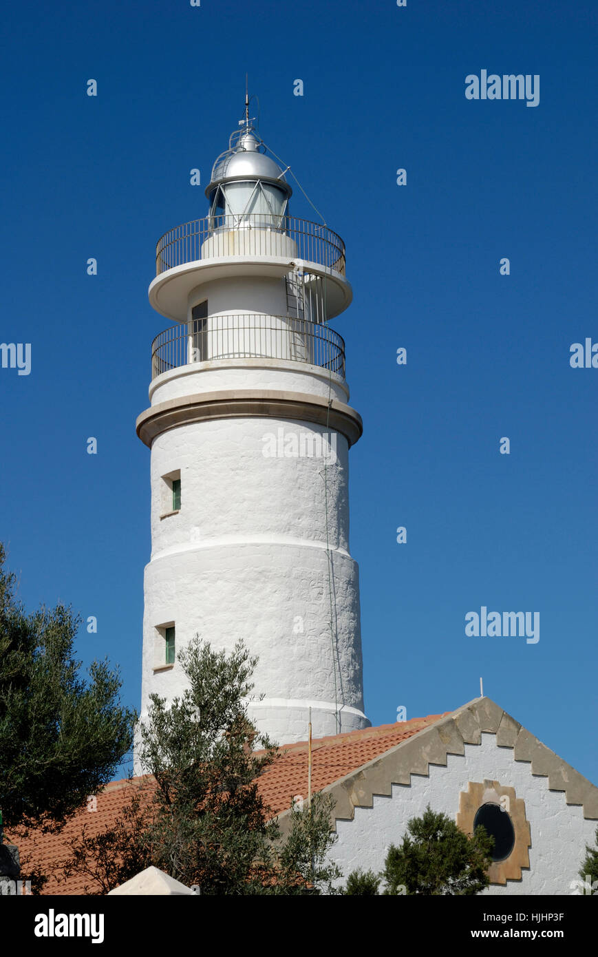 tower, mallorca, spain, beacon, lighthouse, blue, house, building ...