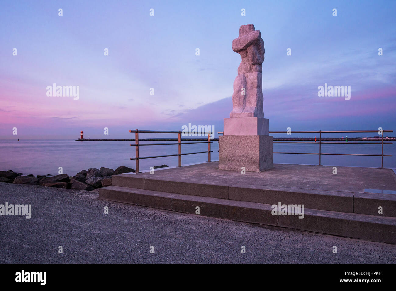 statue, water, baltic sea, salt water, sea, ocean, coast, mecklenburg ...