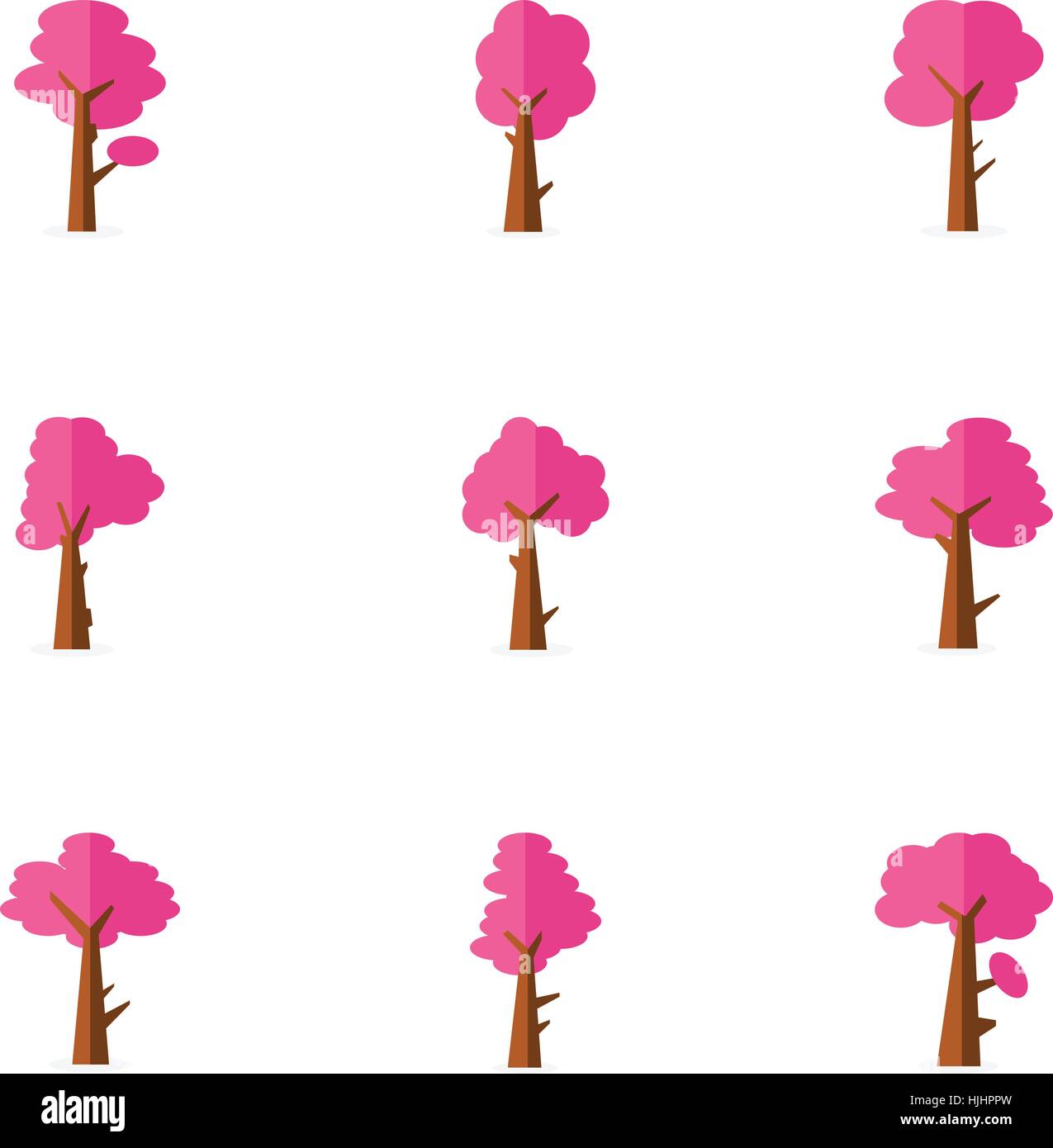 Vector art of tree collection stock Stock Vector Image & Art - Alamy