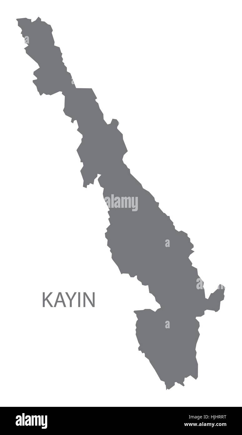 Kayin Myanmar Map in grey Stock Vector Image & Art - Alamy