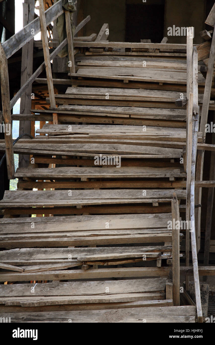 stairs, staircase, wooden, poor, inferior, deficient, faulty ...