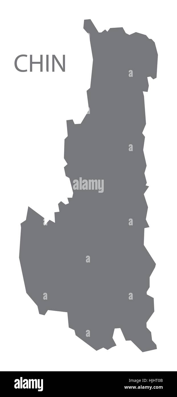 Chin Myanmar Map in grey Stock Vector Image & Art - Alamy
