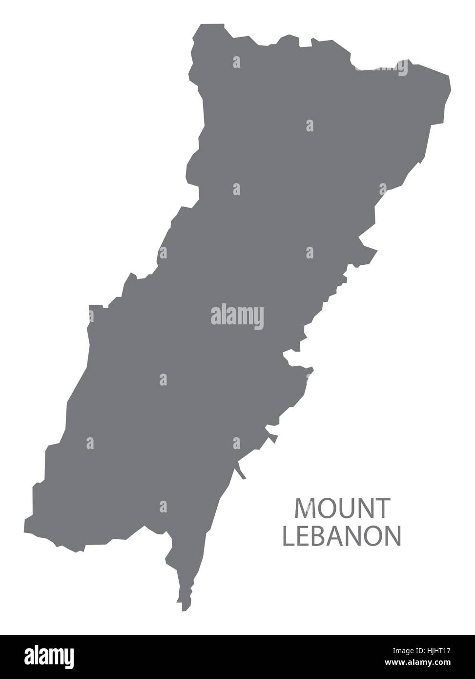 Mount Lebanon Map in grey Stock Vector Image & Art - Alamy