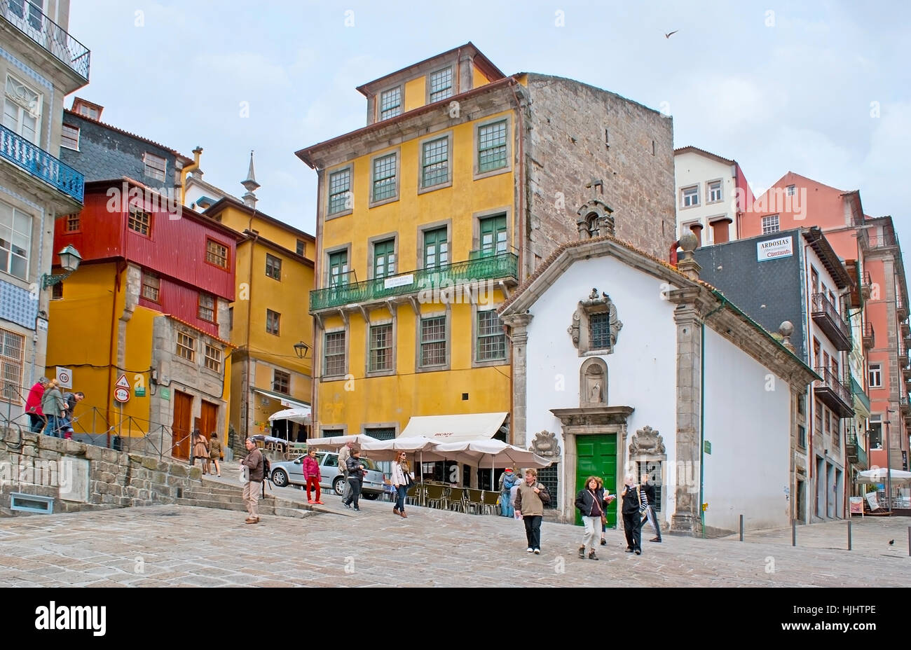 PORTO, PORTUGAL - APRIL 30, 2012: The small square Largo do Terreiro ...