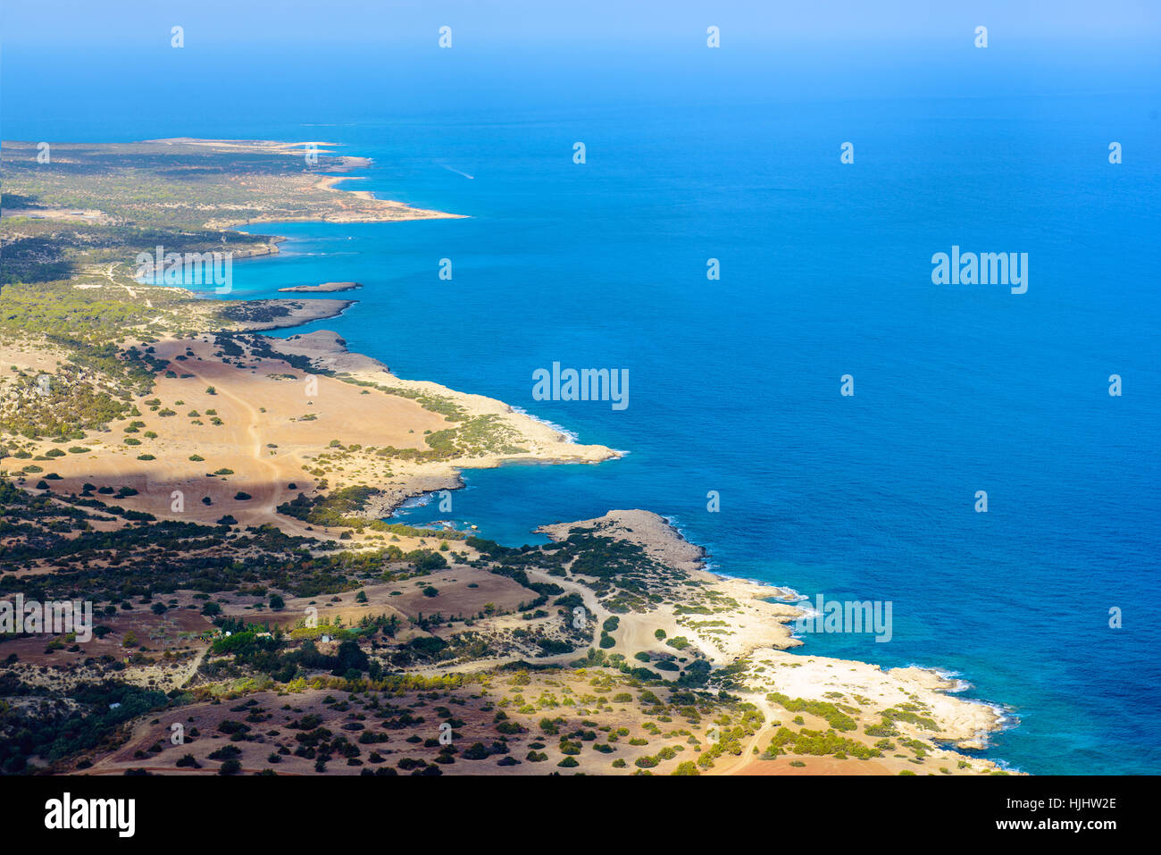 Beach boat scene cyprus hi-res stock photography and images - Alamy