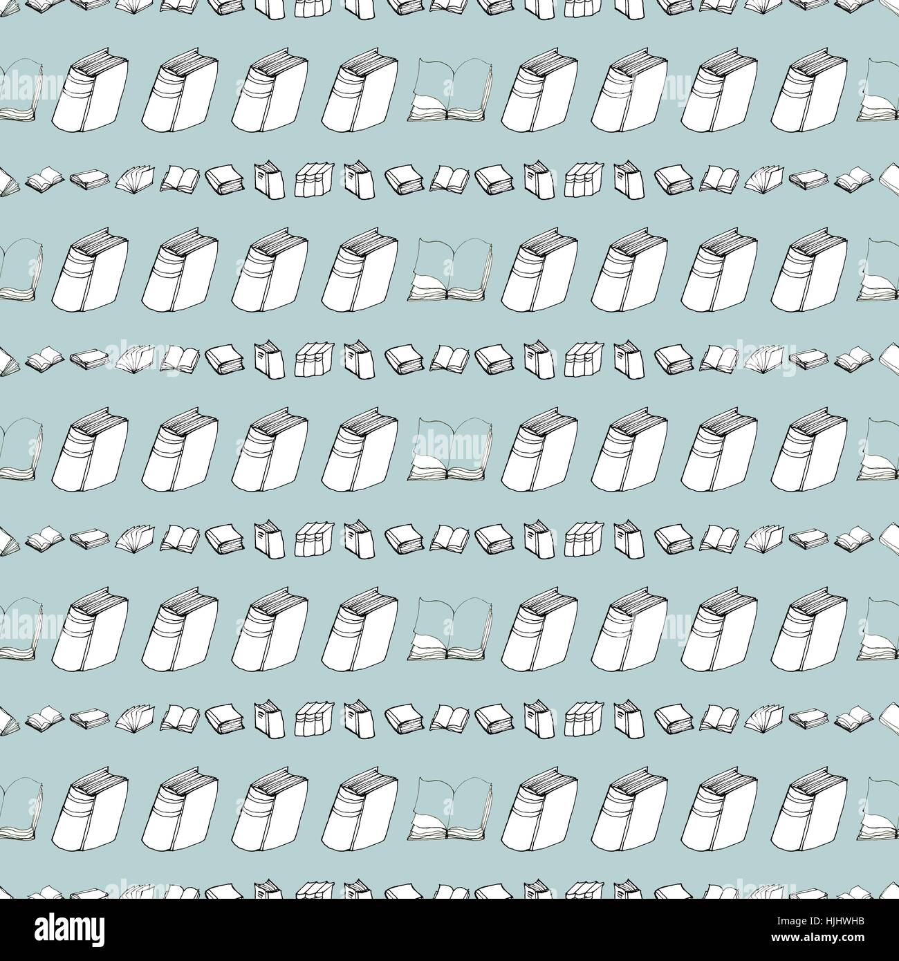 Seamless pattern with books Stock Vector Image & Art - Alamy