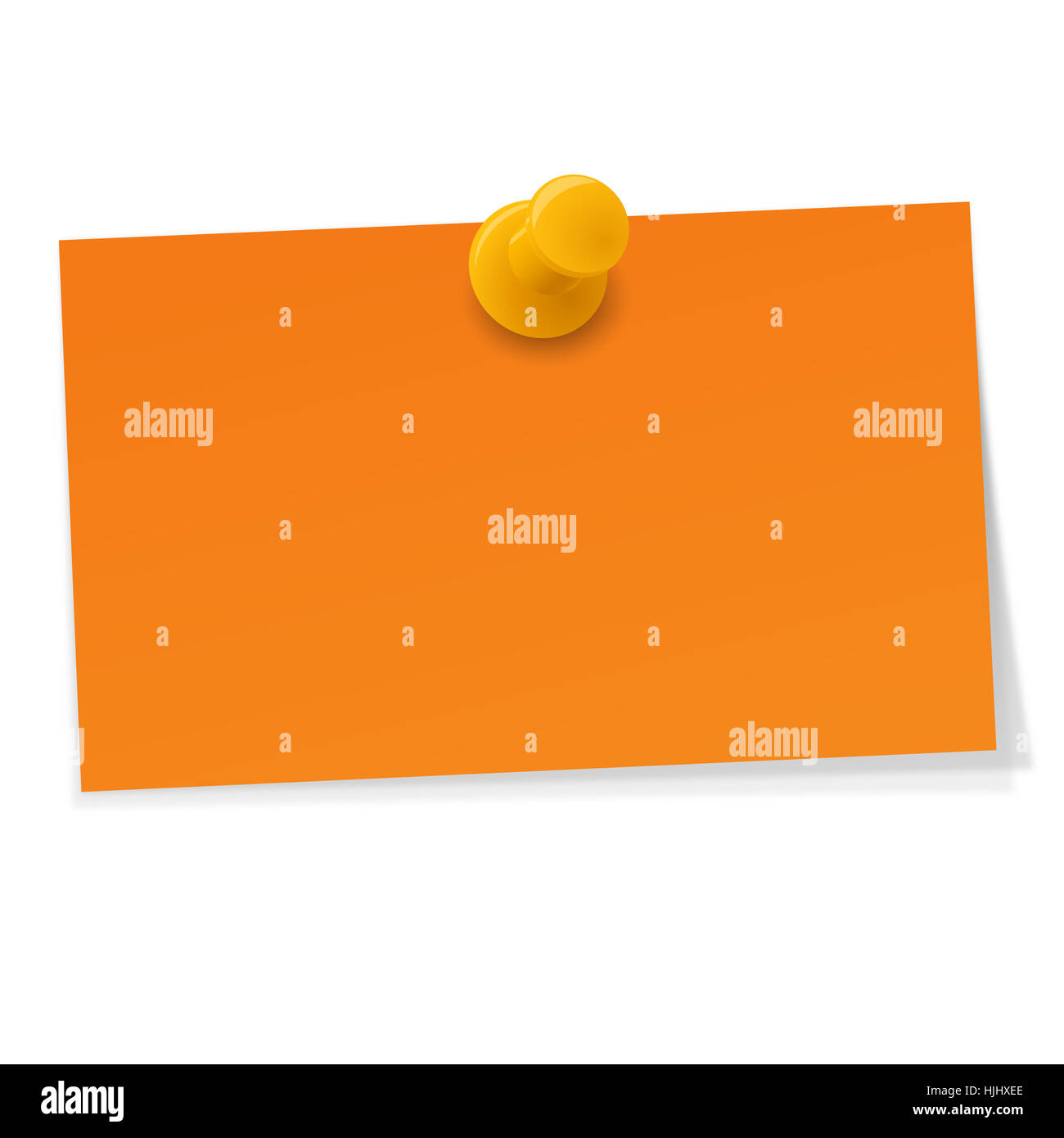 small sticky note with pin Stock Photo - Alamy