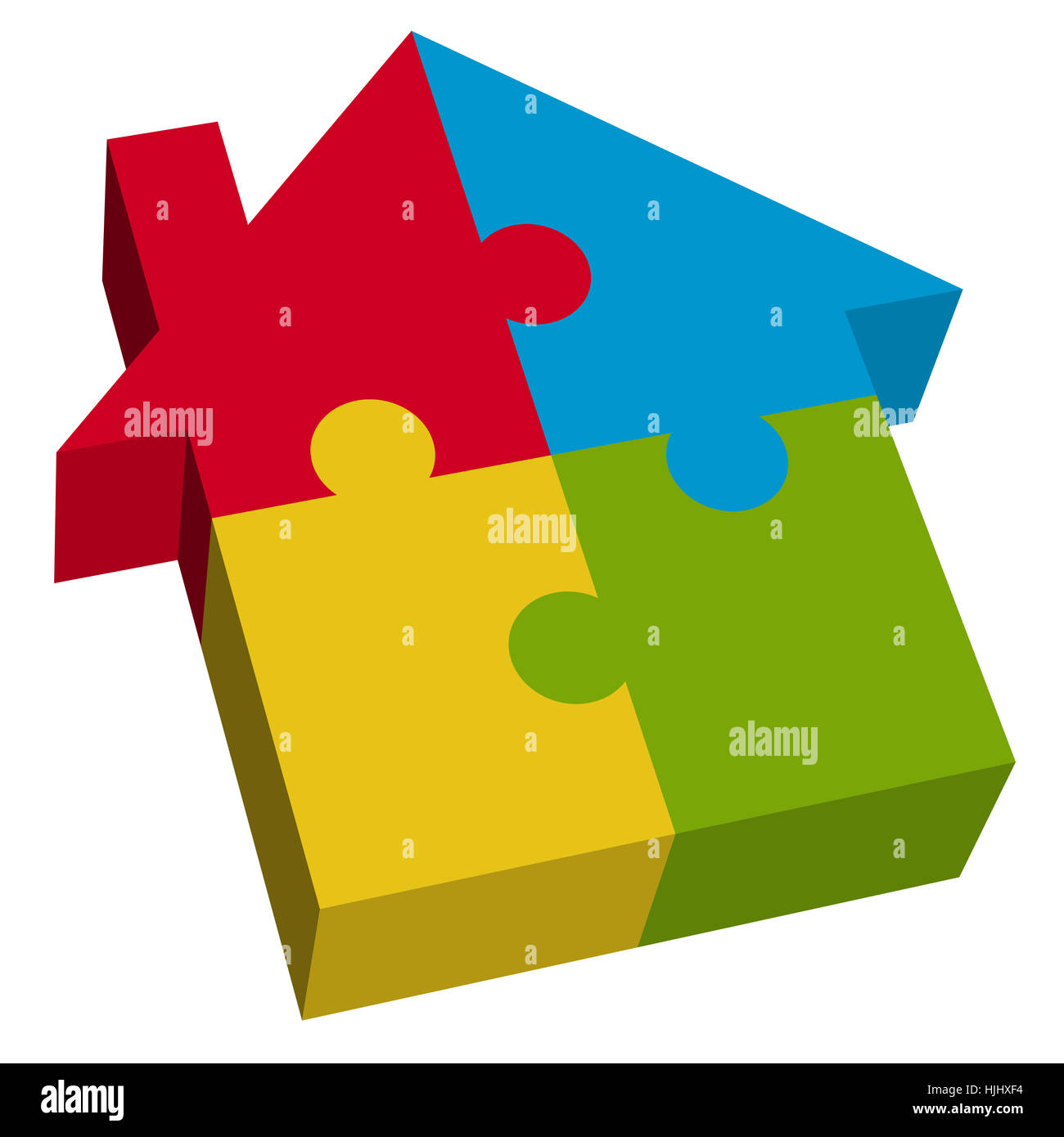 3d puzzle house Stock Photo - Alamy