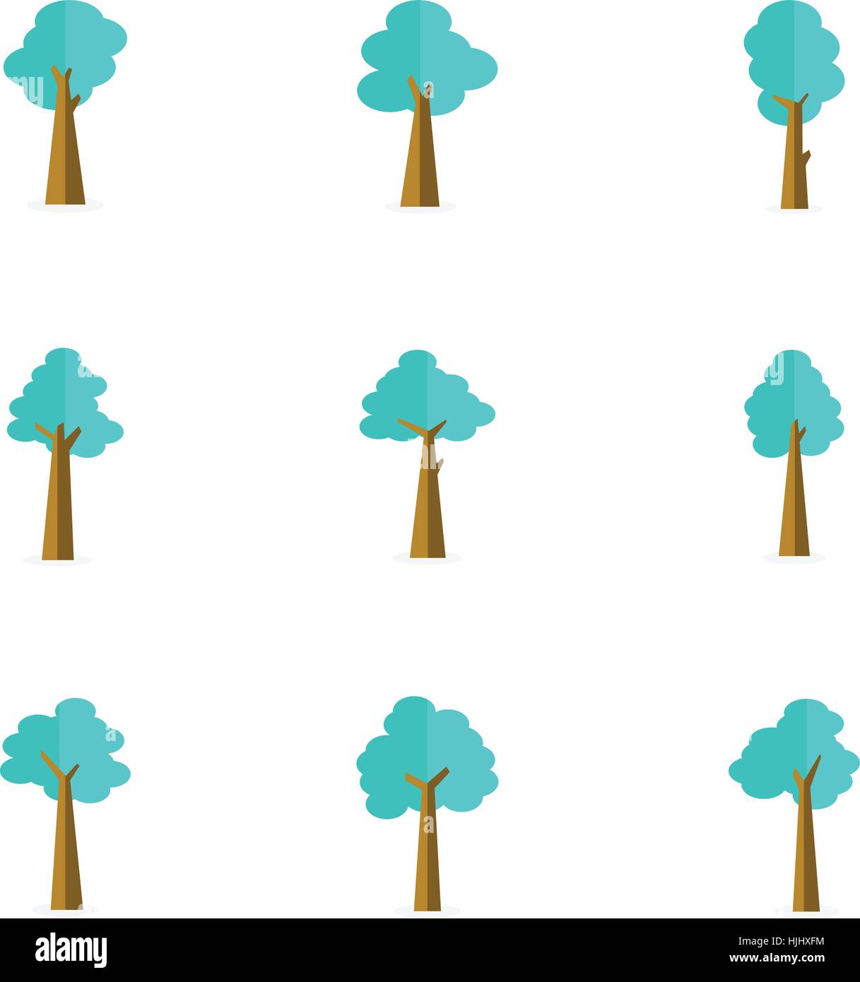 Vector flat of tree set stock Stock Vector Image & Art - Alamy