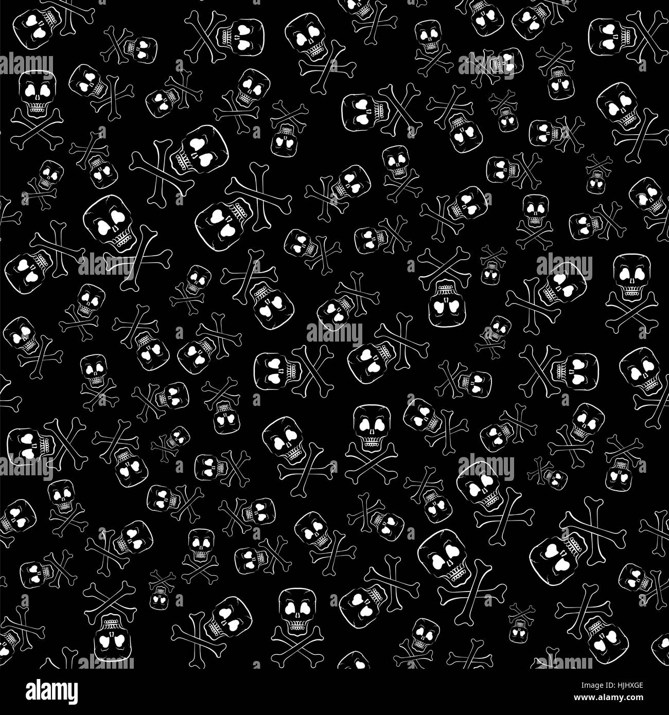 Skull Cross Bones Seamless Pattern Stock Photo - Alamy