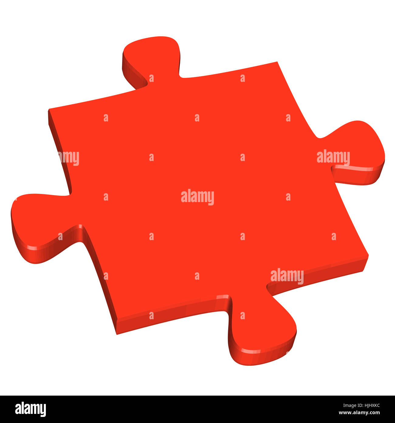 3d puzzle piece red Stock Photo - Alamy