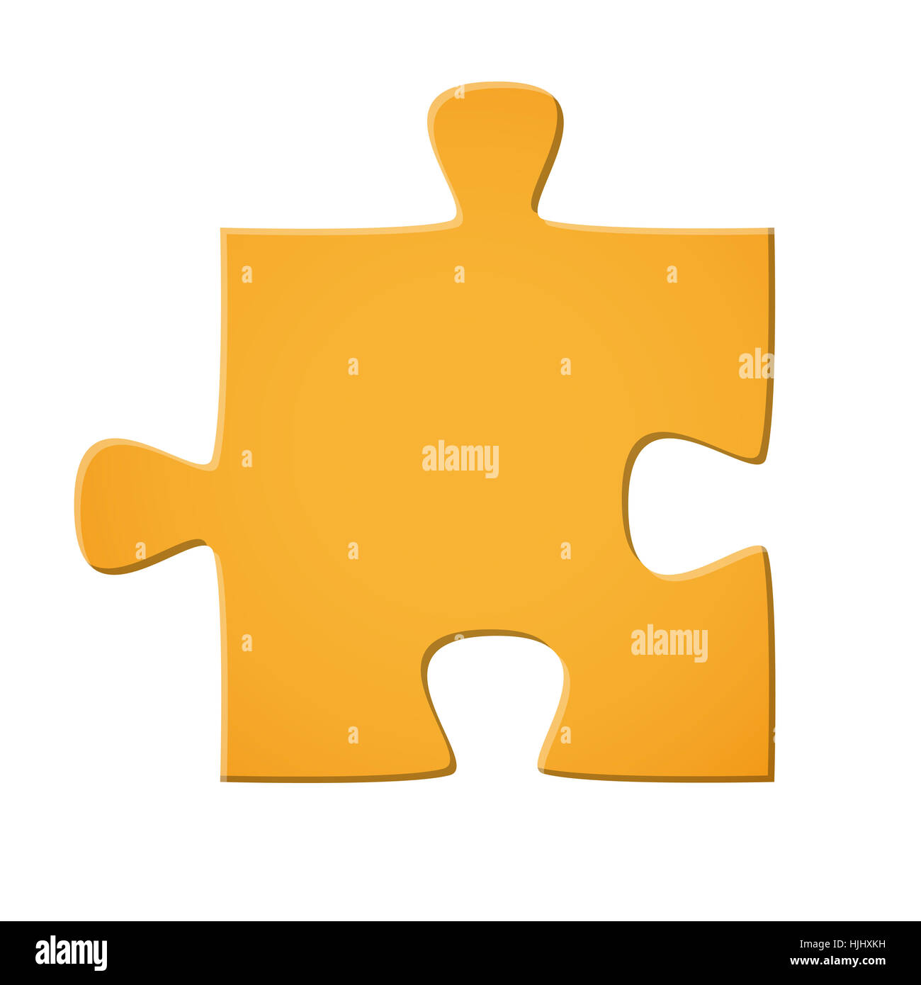 puzzle piece yellow Stock Photo - Alamy