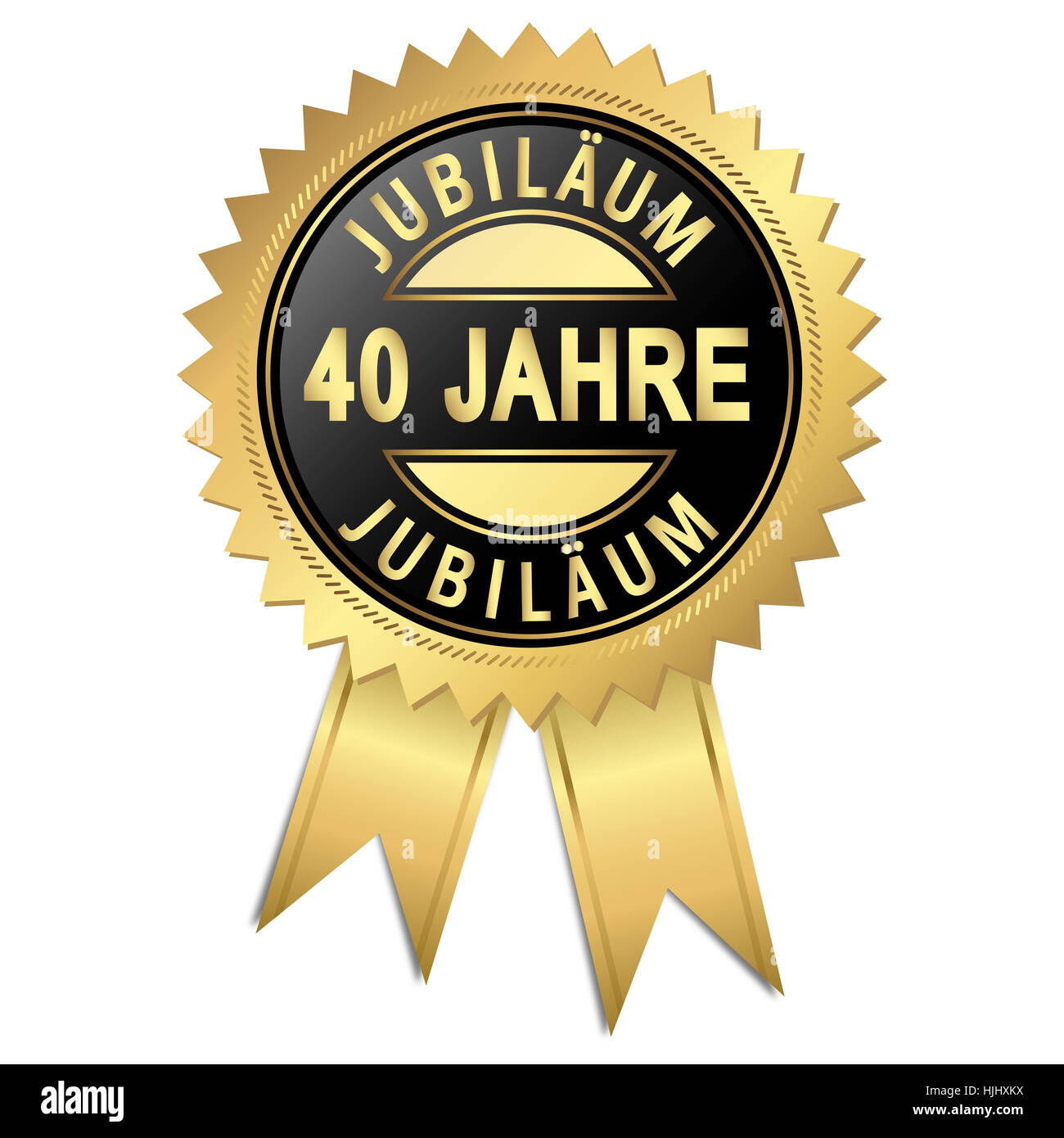 Badge 40 years hi-res stock photography and images - Alamy