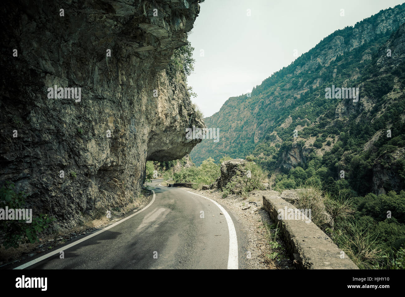 Mountain road in the rocks near Kalamata Stock Photo - Alamy