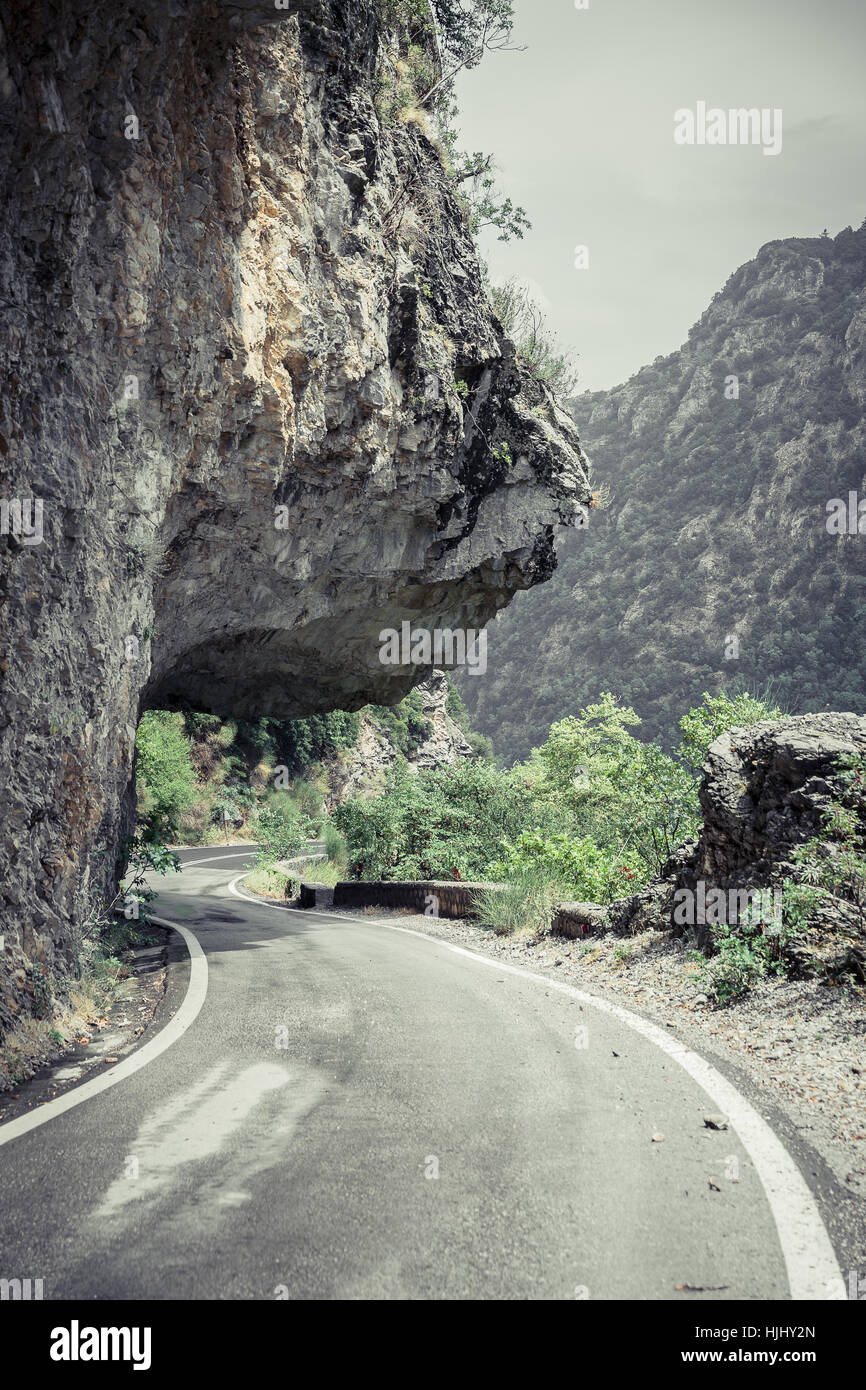 Mountain road in the rocks near Kalamata Stock Photo - Alamy