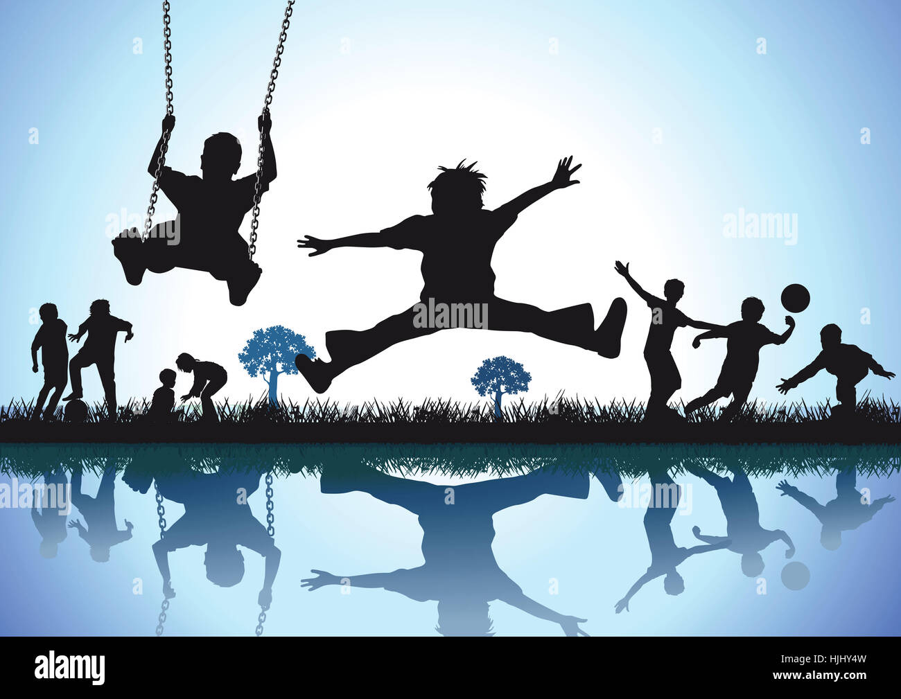 Skipping game children hi-res stock photography and images - Alamy