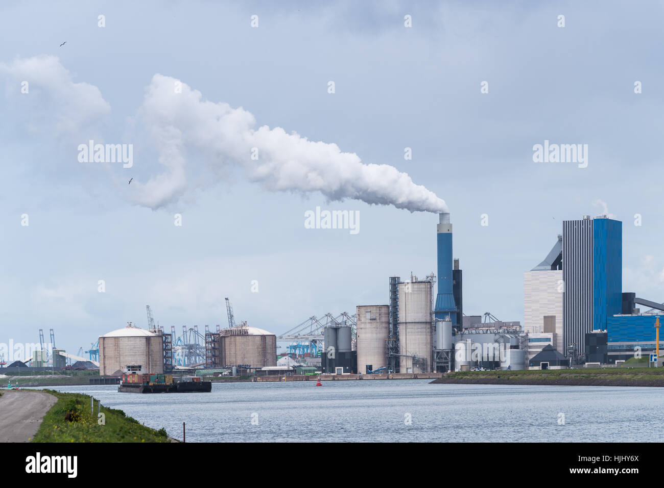 ROTTERDAM, NETHERLANDS - MAY 14, 2016: Large industrial complex on the ...