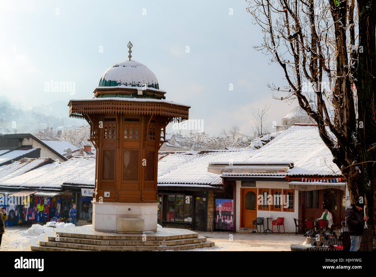 The Sebilj Fountain Symbol of Sarajevo Stock Photo - Alamy