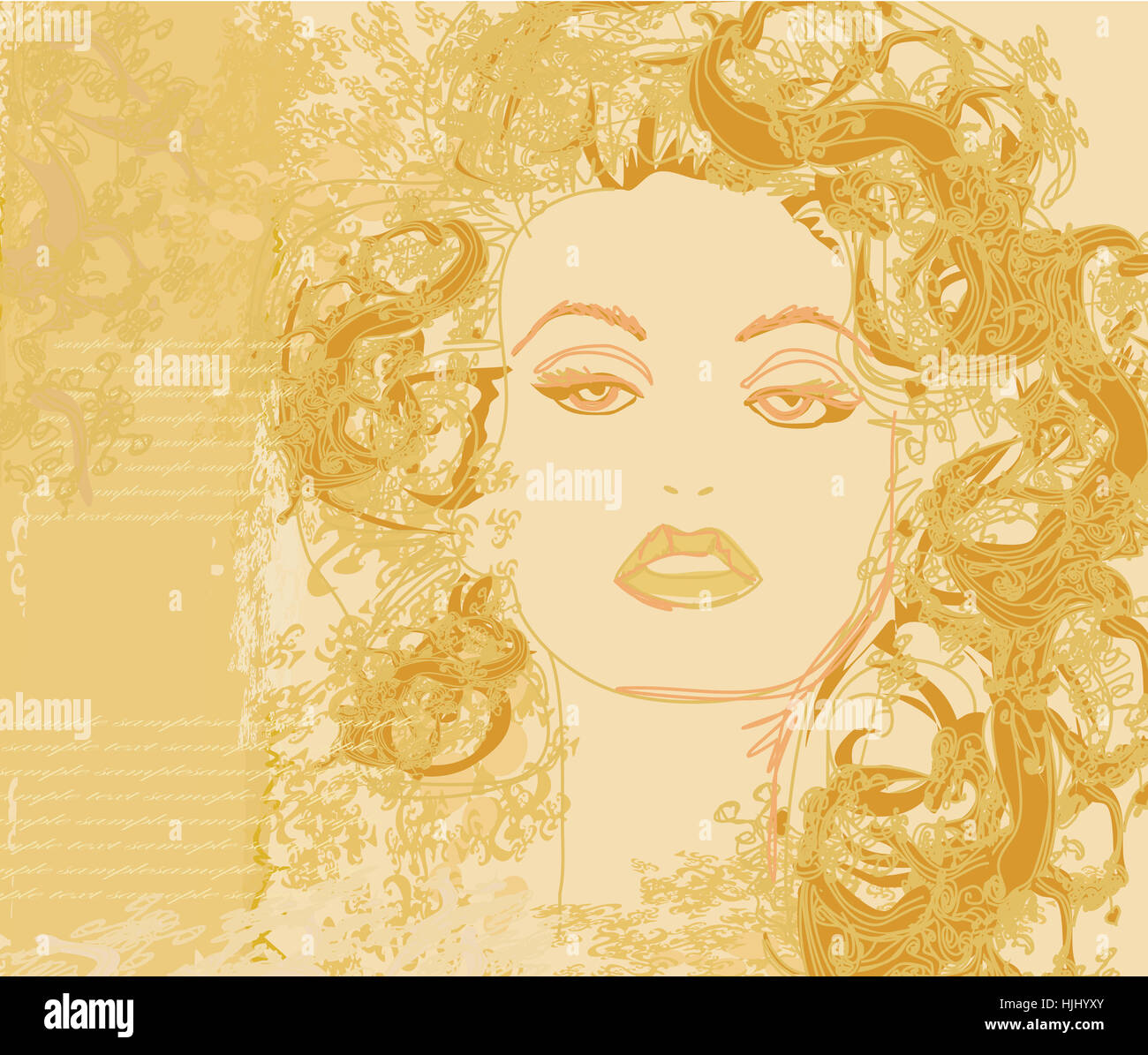 woman, women, portrait, illustration, card, abstract, photo model ...