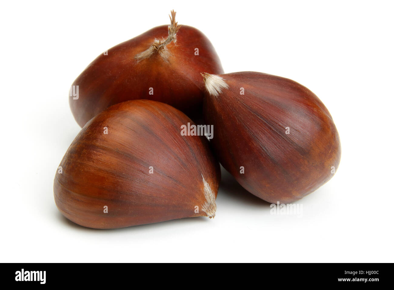 Chestnuts isolated on white background Stock Photo - Alamy