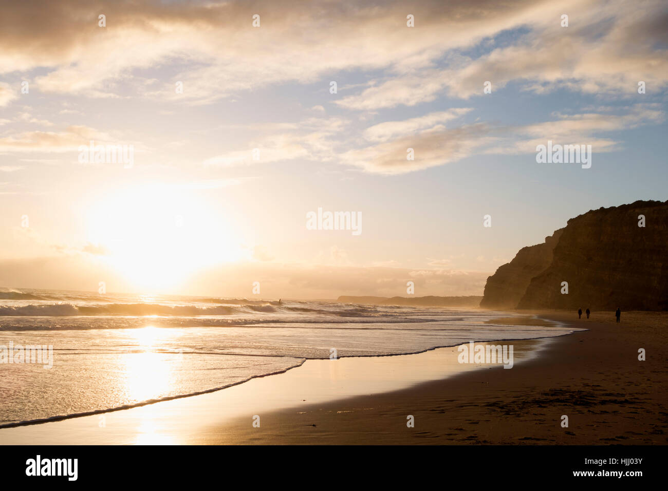 Portugal, Algarve, Lagos, beach at sunset Stock Photo - Alamy