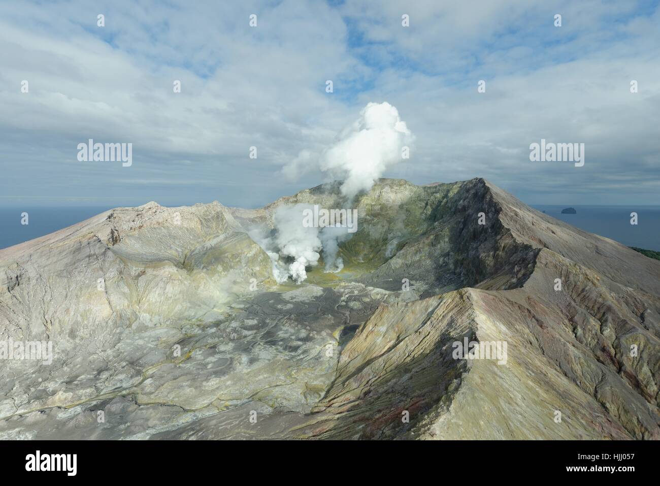 the only active volcano zealand Stock Photo - Alamy