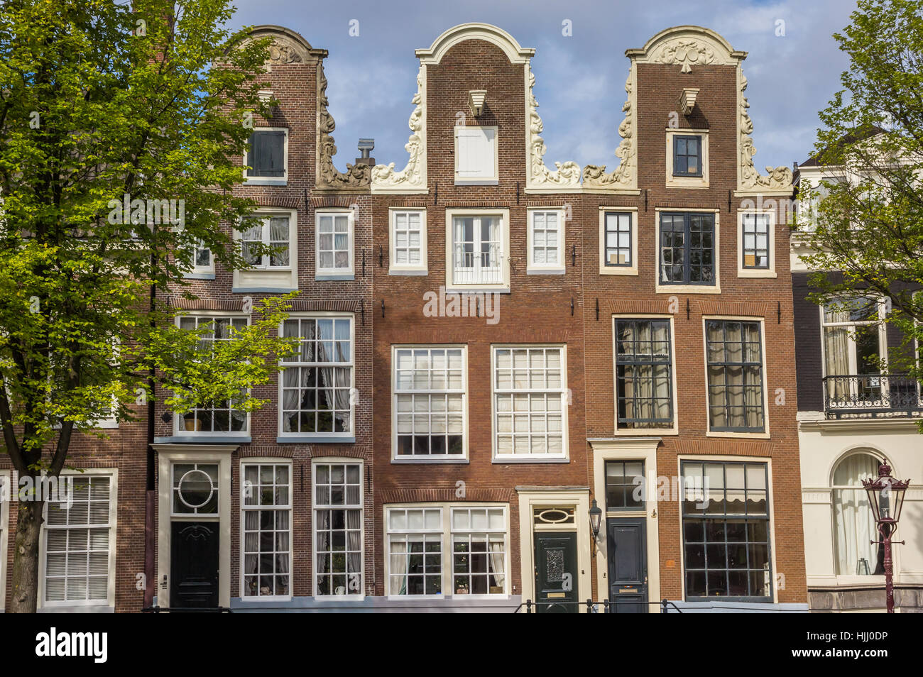 Historical facades in the center of Amsterdam, The Netherlands Stock ...