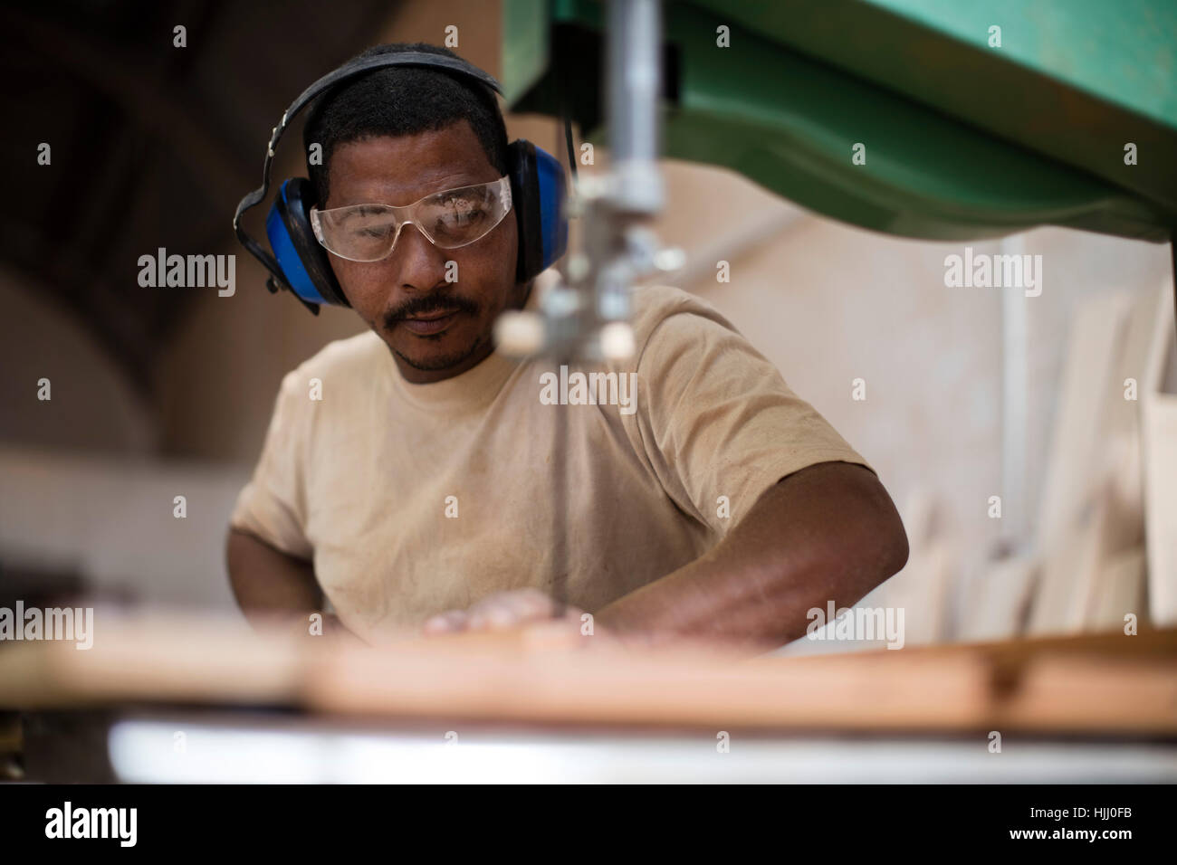 Craftsman working in wood work Stock Photo - Alamy