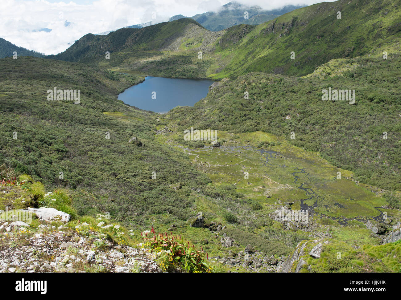 mountain lake in himalayas above 4000m elevation Stock Photo - Alamy