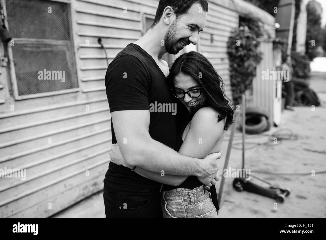 guy and girl in each other's arms Stock Photo - Alamy
