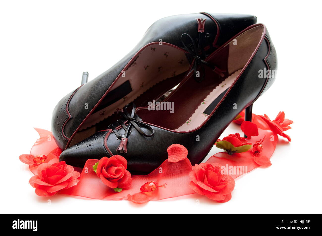women's shoes with bow Stock Photo - Alamy