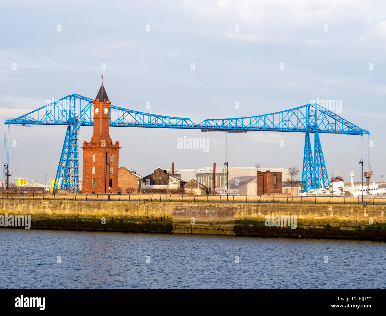 The Historic Middlesbrough Transporter bridge and Clock Tower from ...