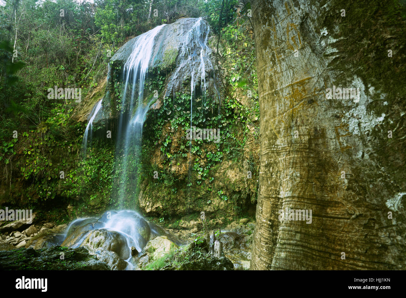 waterfall, cuba, landscape, scenery, countryside, nature, caribbean ...