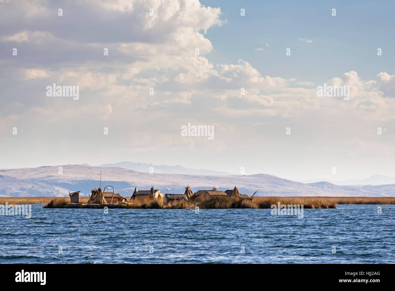 Peru, Titicaca lake, Uros Floating Island Stock Photo - Alamy
