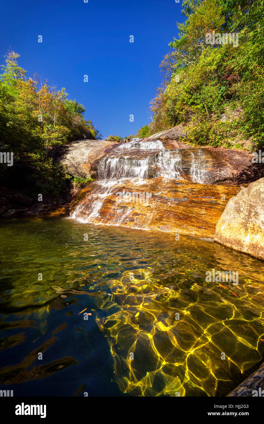 USA, North Carolina, Blue Ridge Mountains, Second Falls Stock Photo - Alamy