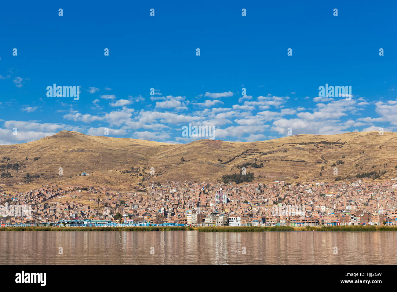 Peru, Titicaca lake, cityscape of Puno Stock Photo - Alamy