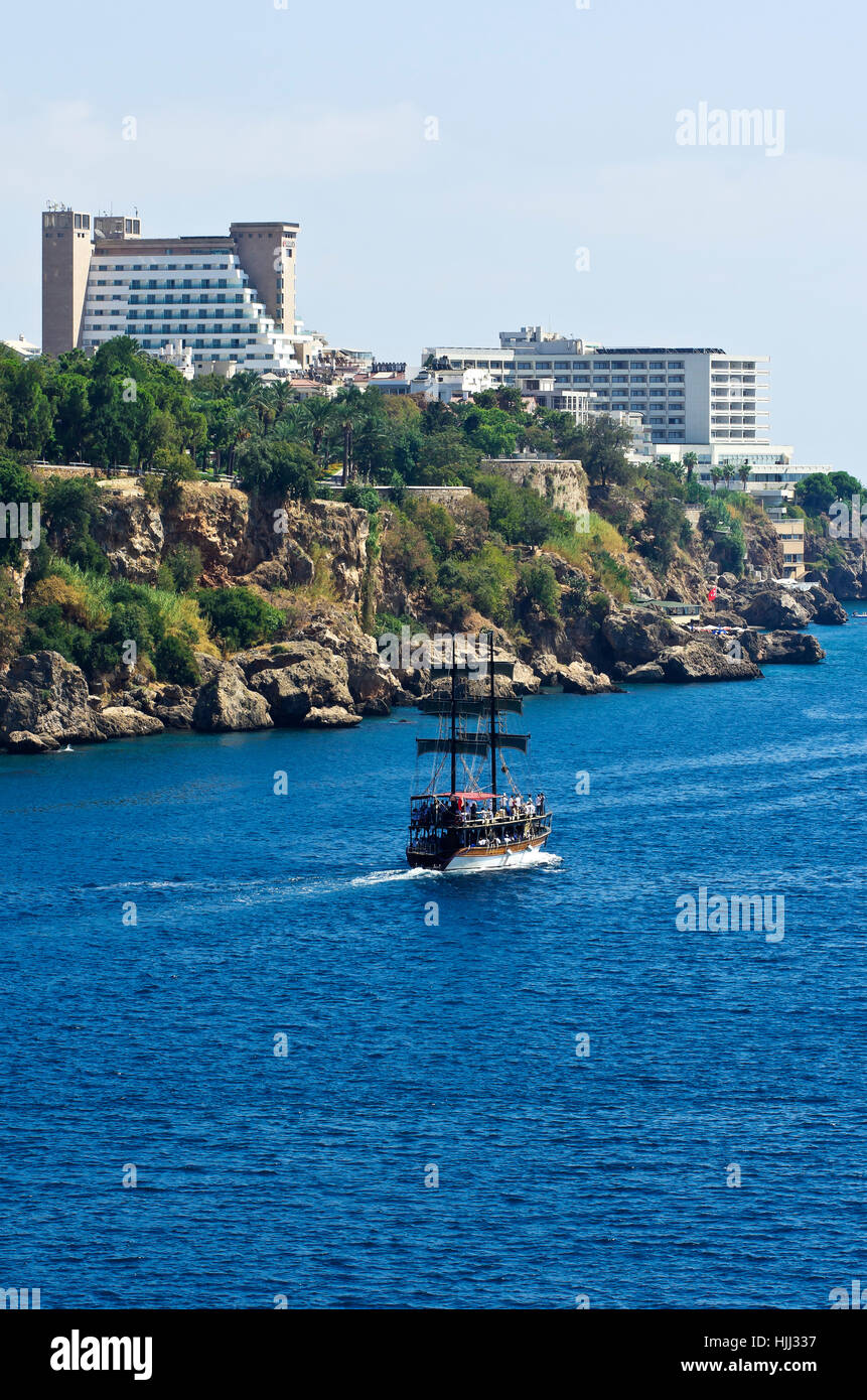 sightseeing boat on the turkish riviera Stock Photo - Alamy