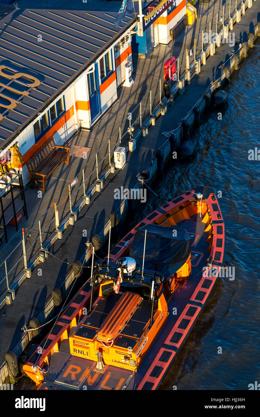 Life boats pier on the River Thames, London, UK Stock Photo - Alamy