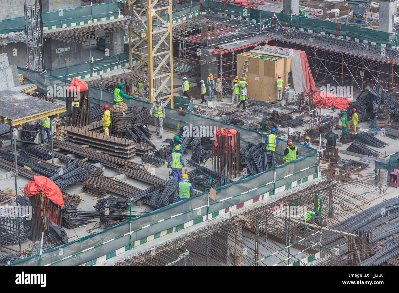 Modern building constraction site works Stock Photo - Alamy