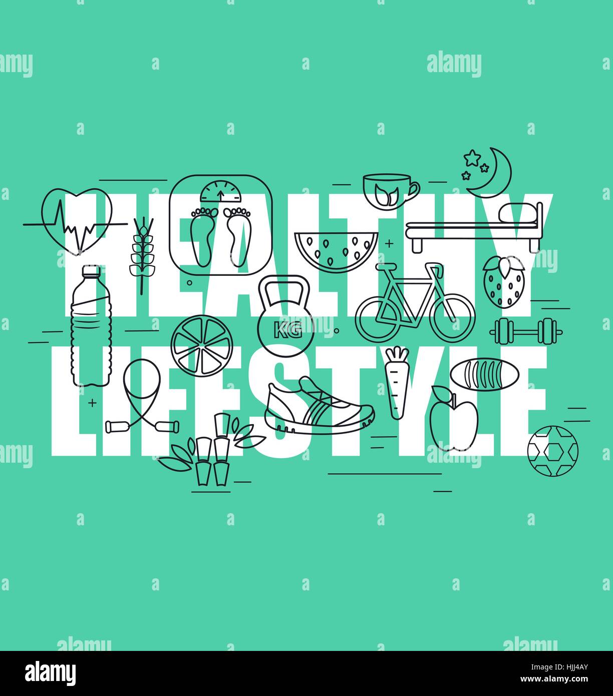 Healthy Lifestyle Stock Vector Images - Alamy
