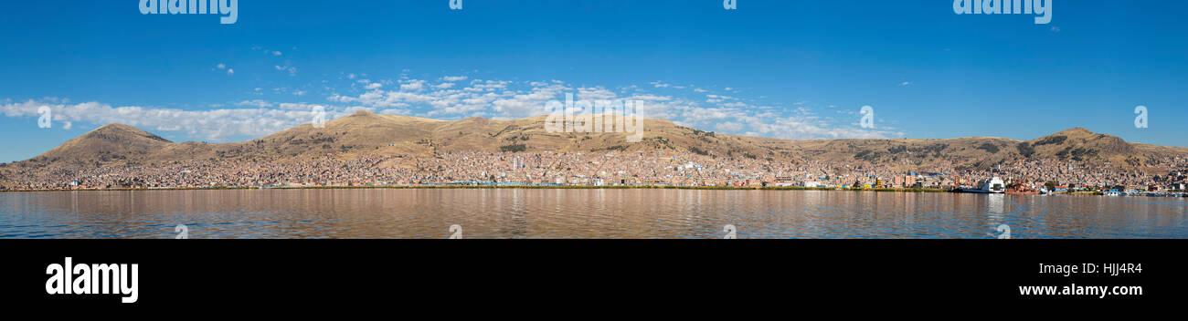 Peru, Titicaca lake, cityscape of Puno Stock Photo - Alamy