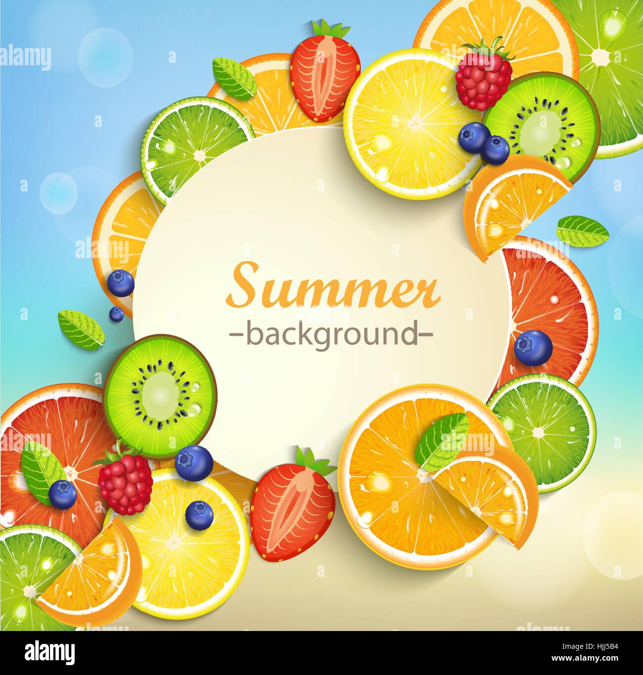 Summer fruit salad icon Stock Vector Images - Alamy