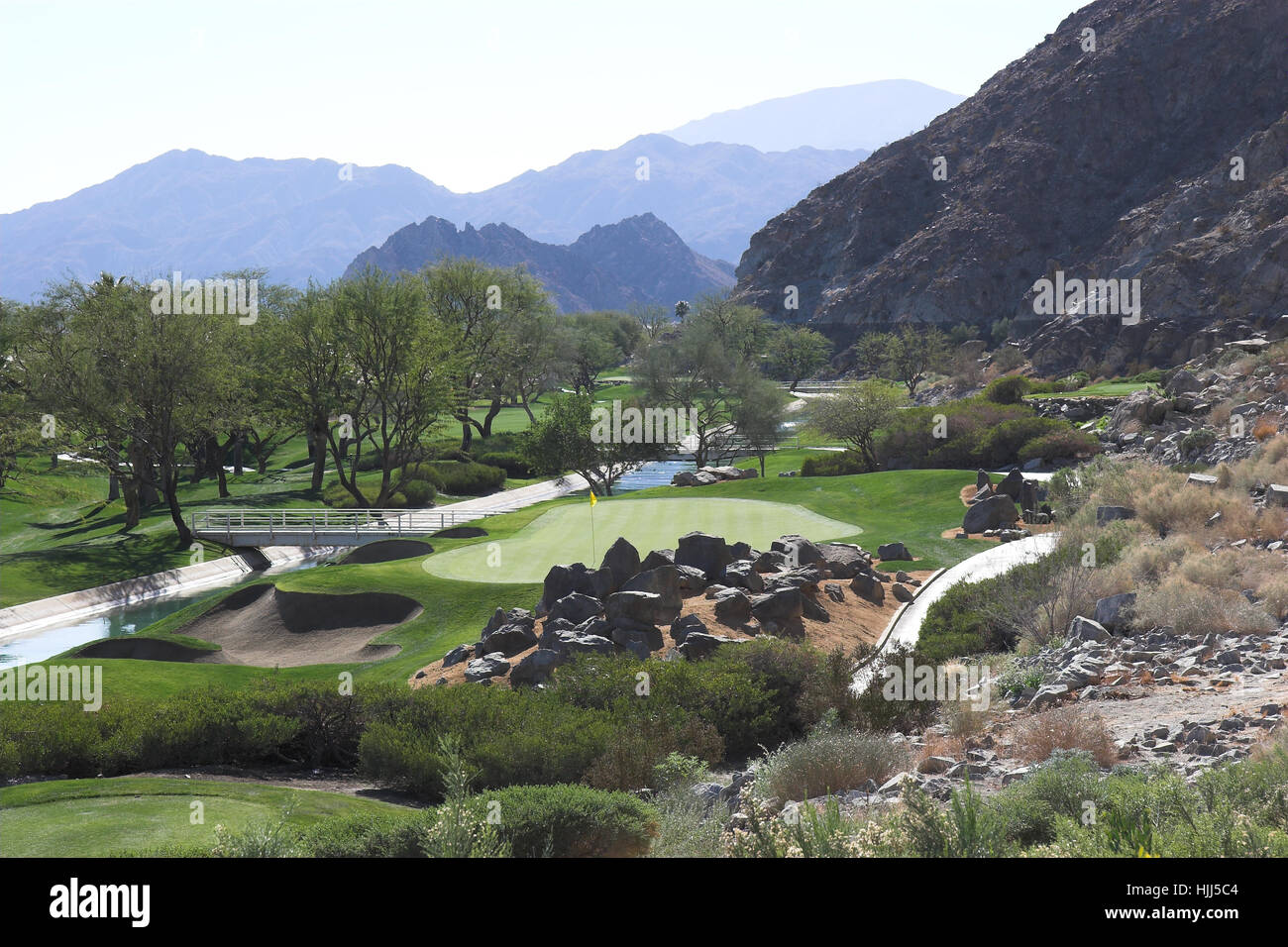 golf course with fairway and green Stock Photo - Alamy