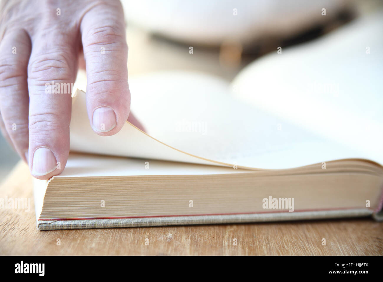 hand, education, closeup, wood, horizontal, reading, fingers, sheet of ...
