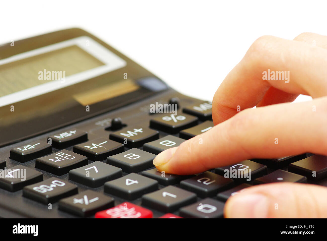 calculation, finger, object, education, isolated, closeup, calculator ...