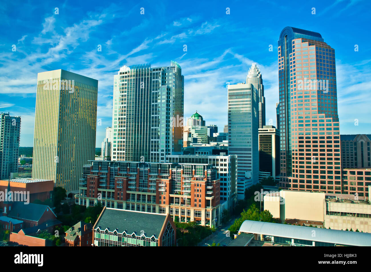 Charlotte office buildings hi-res stock photography and images - Alamy