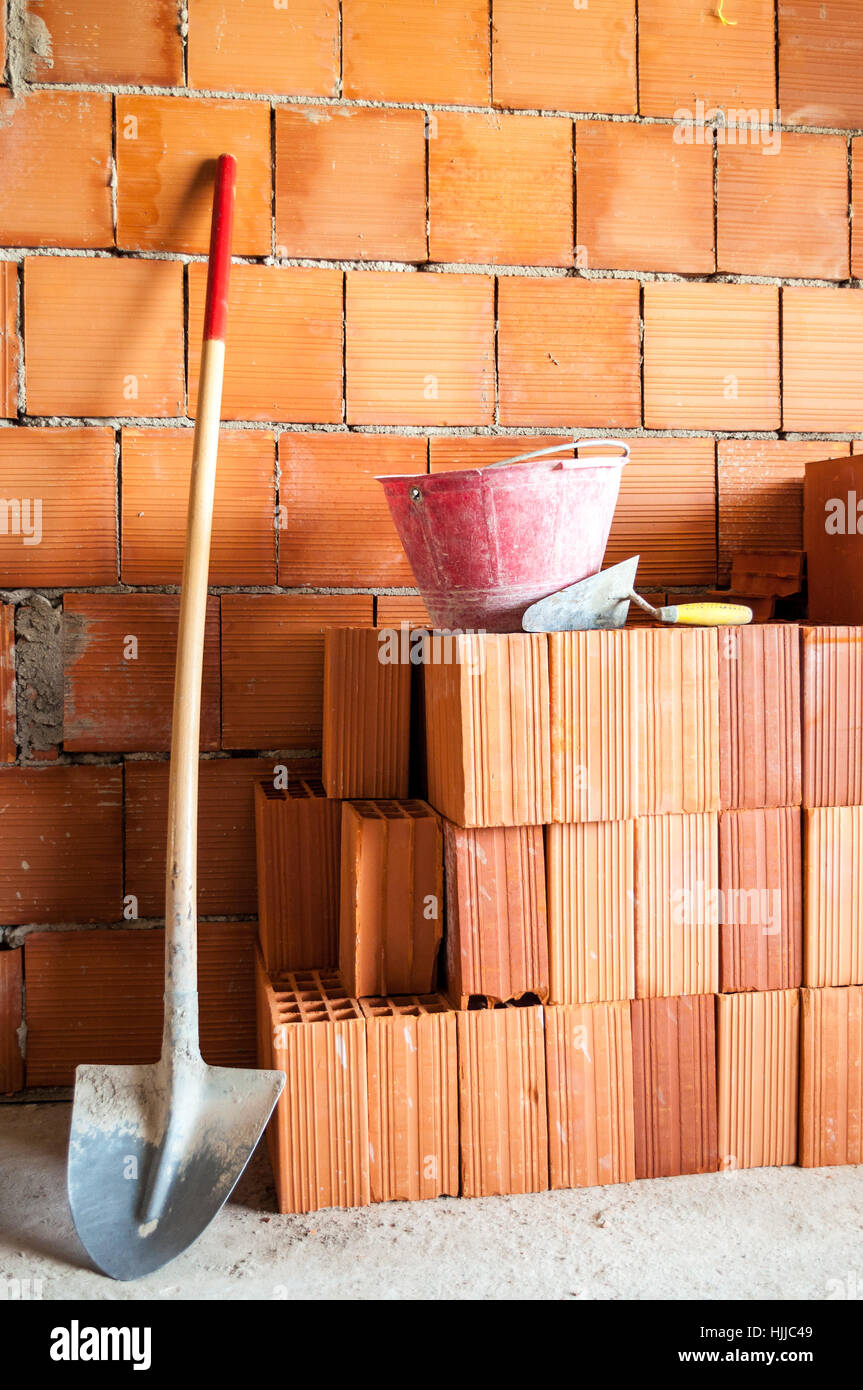 house, building, tool, wall, brick, masonry, brick wall, construction ...