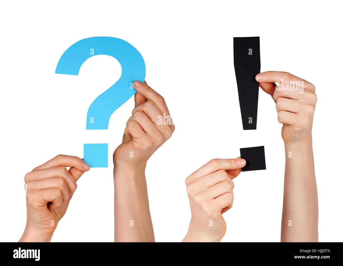 a blue question mark and a black interrogation mark, isolated Stock ...