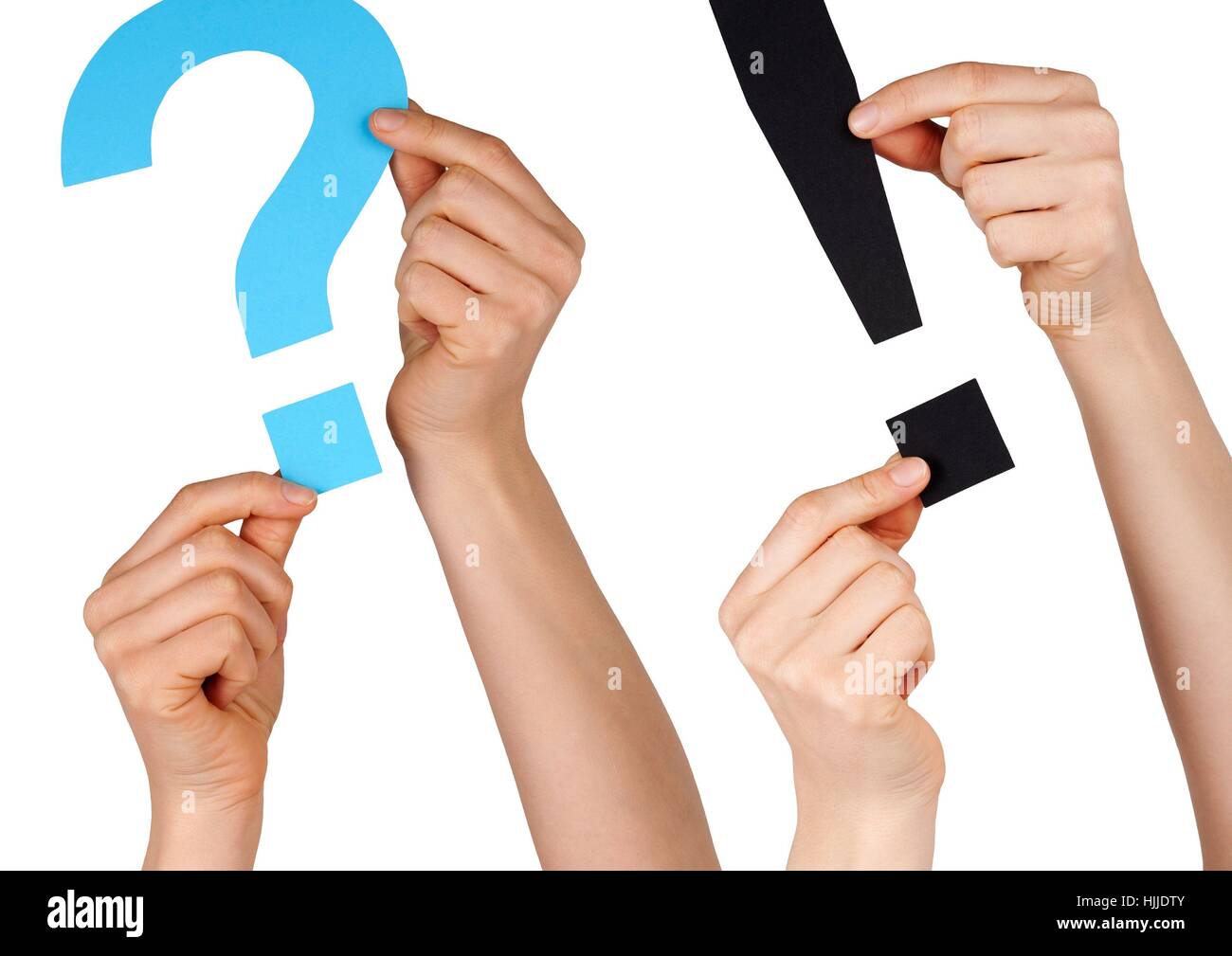 two punctuation marks, one question mark and one interrogation mark ...