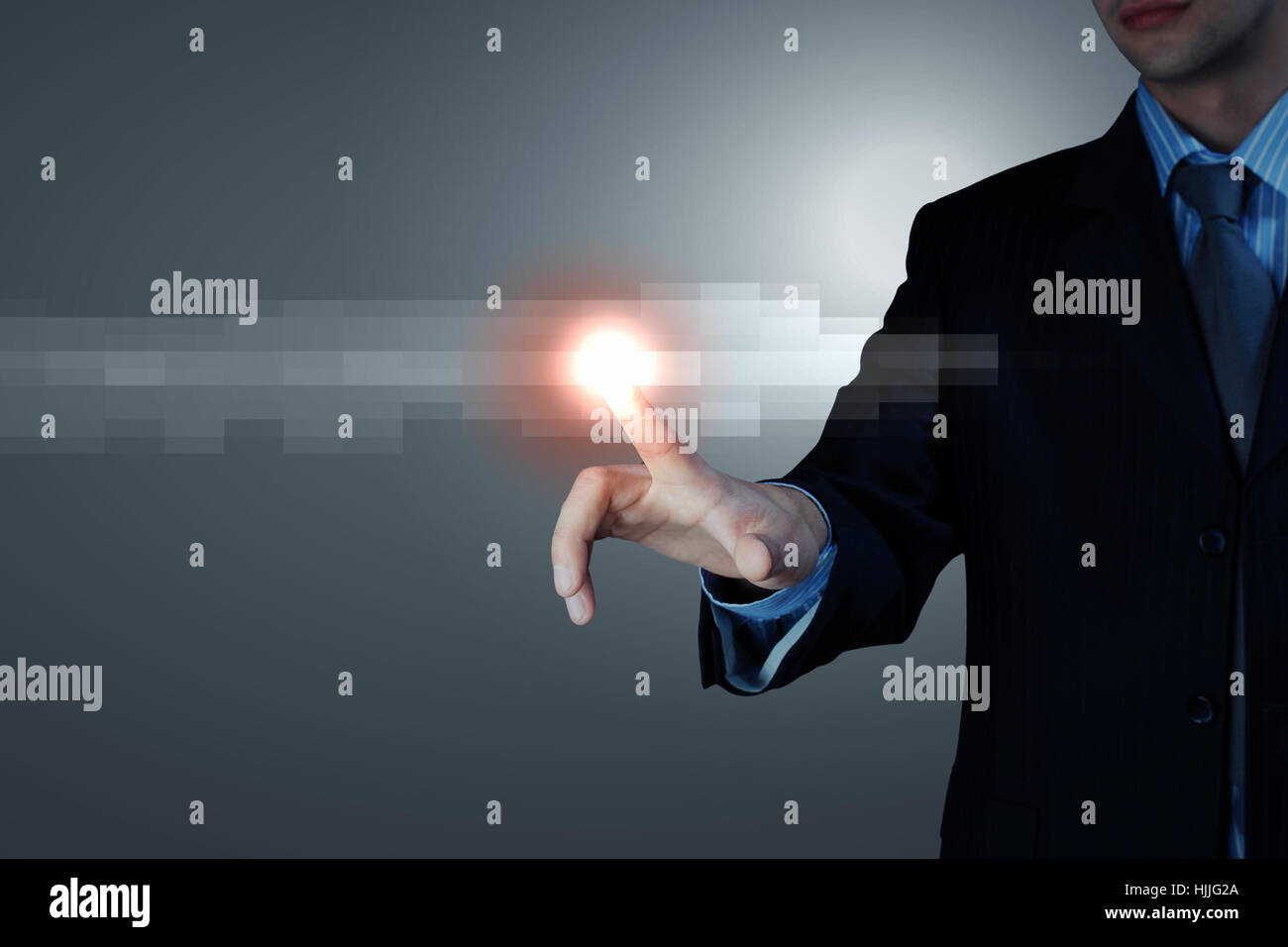 Man touching business idea hi-res stock photography and images - Alamy